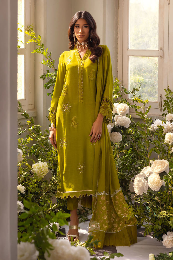 Afsaneh Fern - Shirt and Dupatta | Annus Abrar - Women's clothing Designer